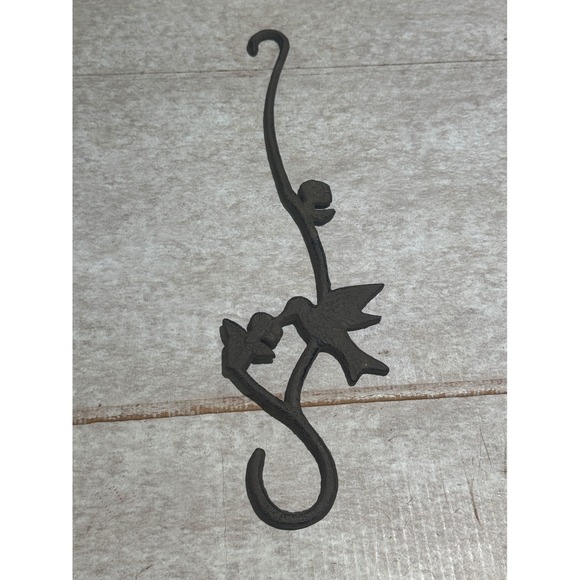 unbranded | Accents | Decorative Cast Iron Hummingbird Sshaped Plant ...